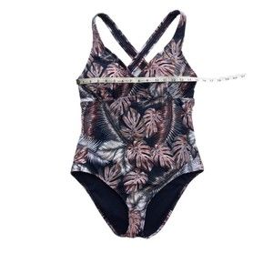 Hurley | Swim | Hurley Womens Large Scattered Palm Criss Cross Back One ...